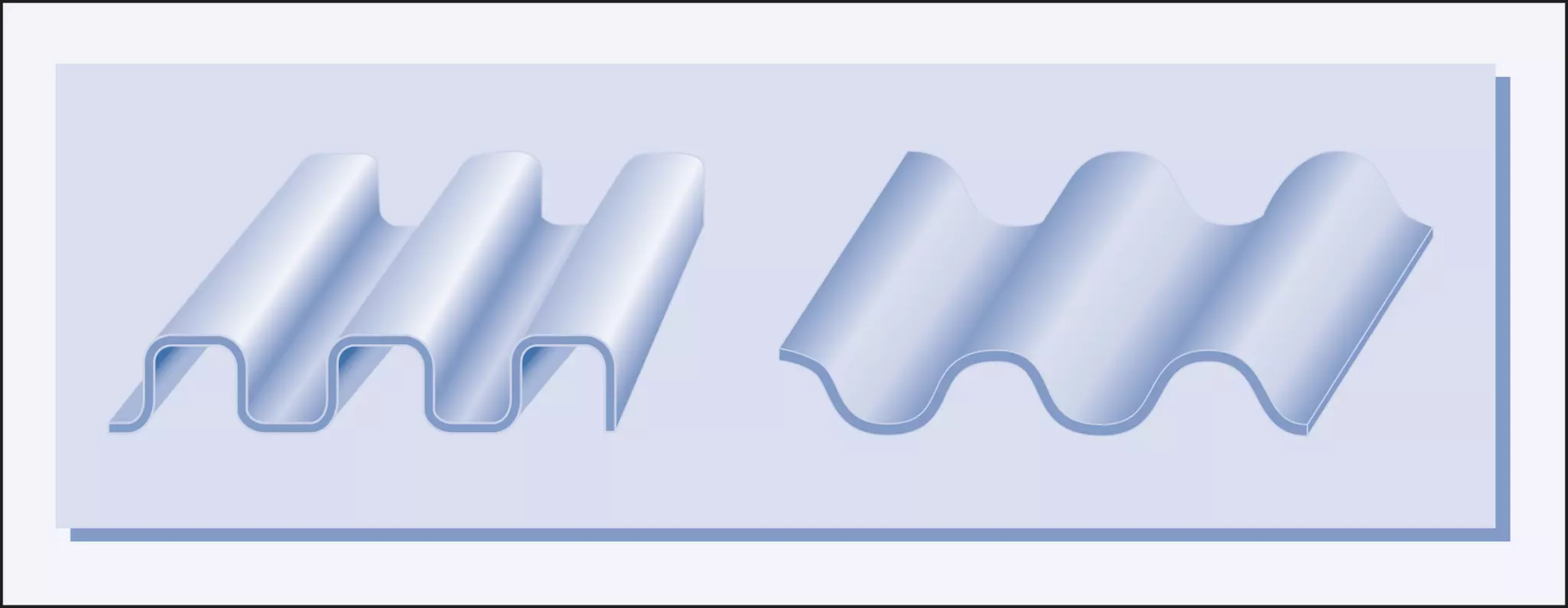 Corrugations, ribs and gussets